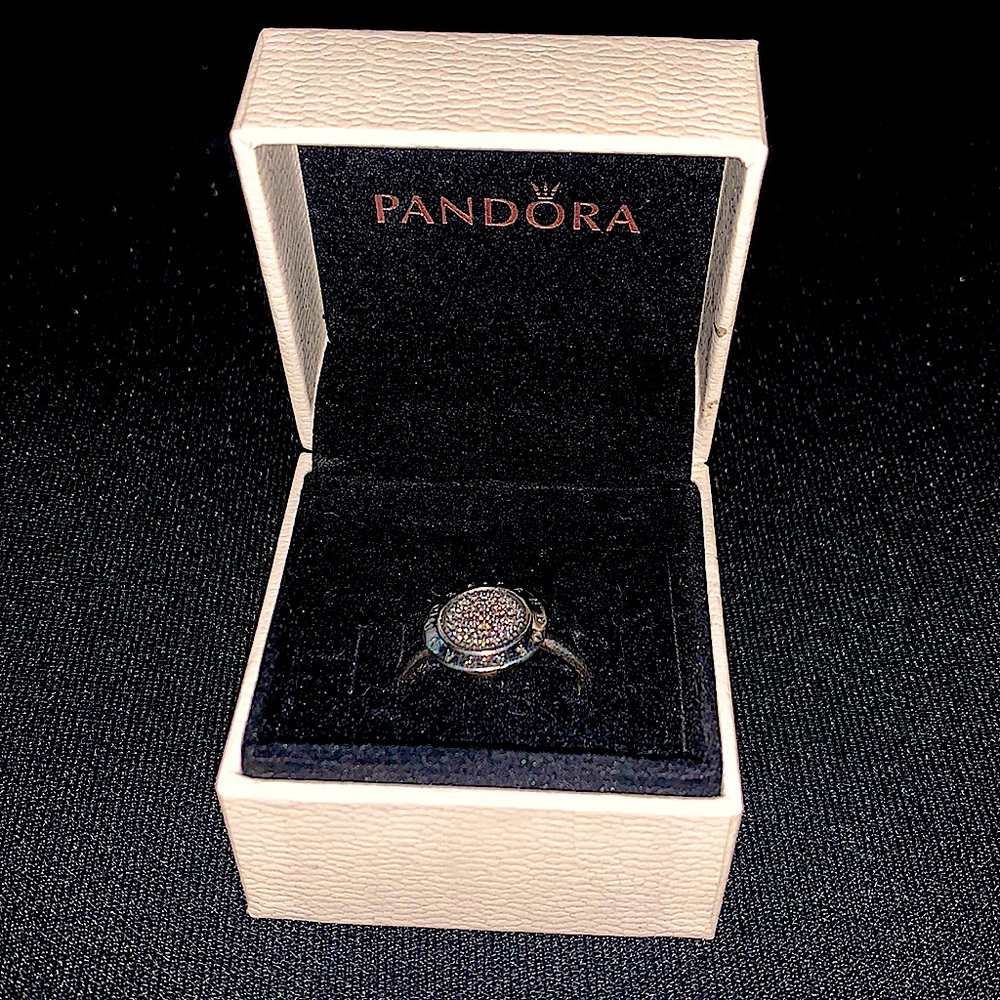 Pandora Signature Ring Sterling-Silver Cubic Zirconia… - Gem